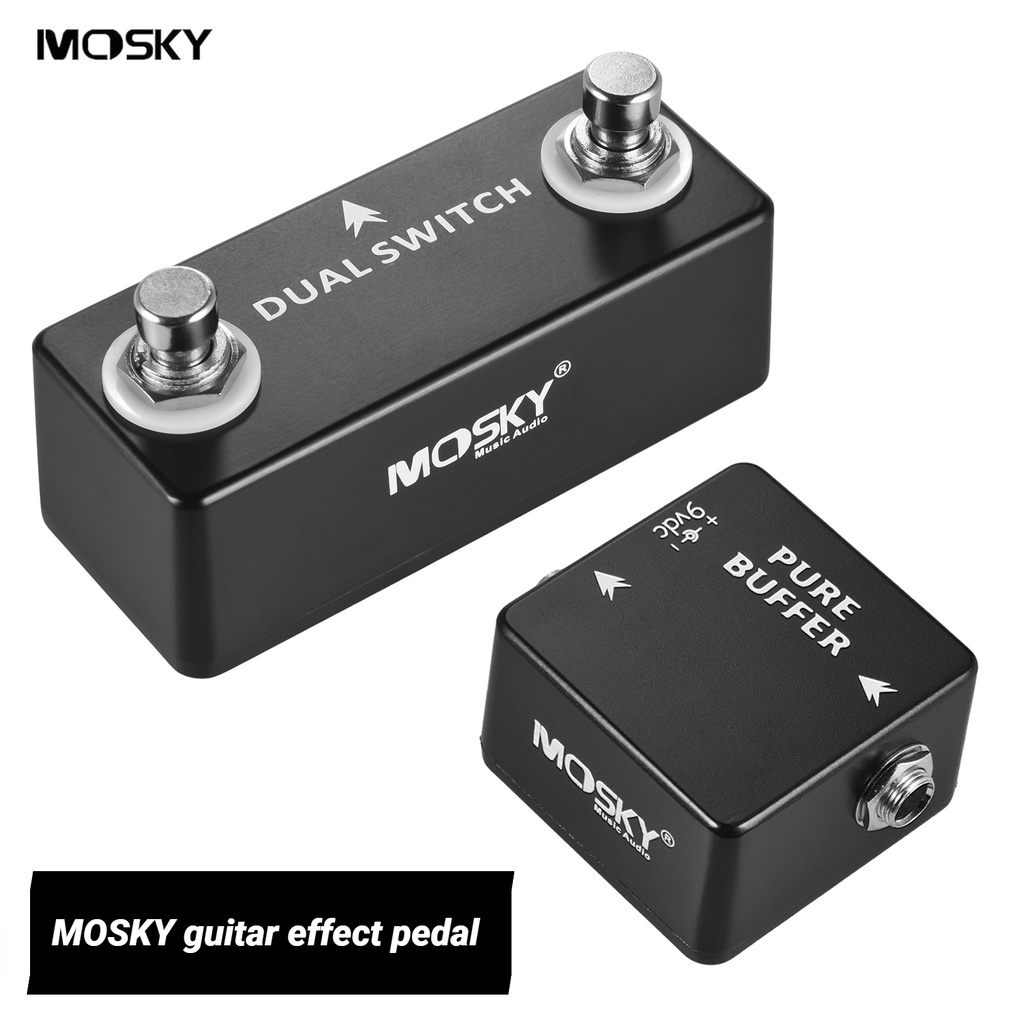 MOSKY DUAL SWITCH Guitar Effect Pedal Double Foot Switch PURE BUFFER Guitar Pedal TAP SWITCH ...