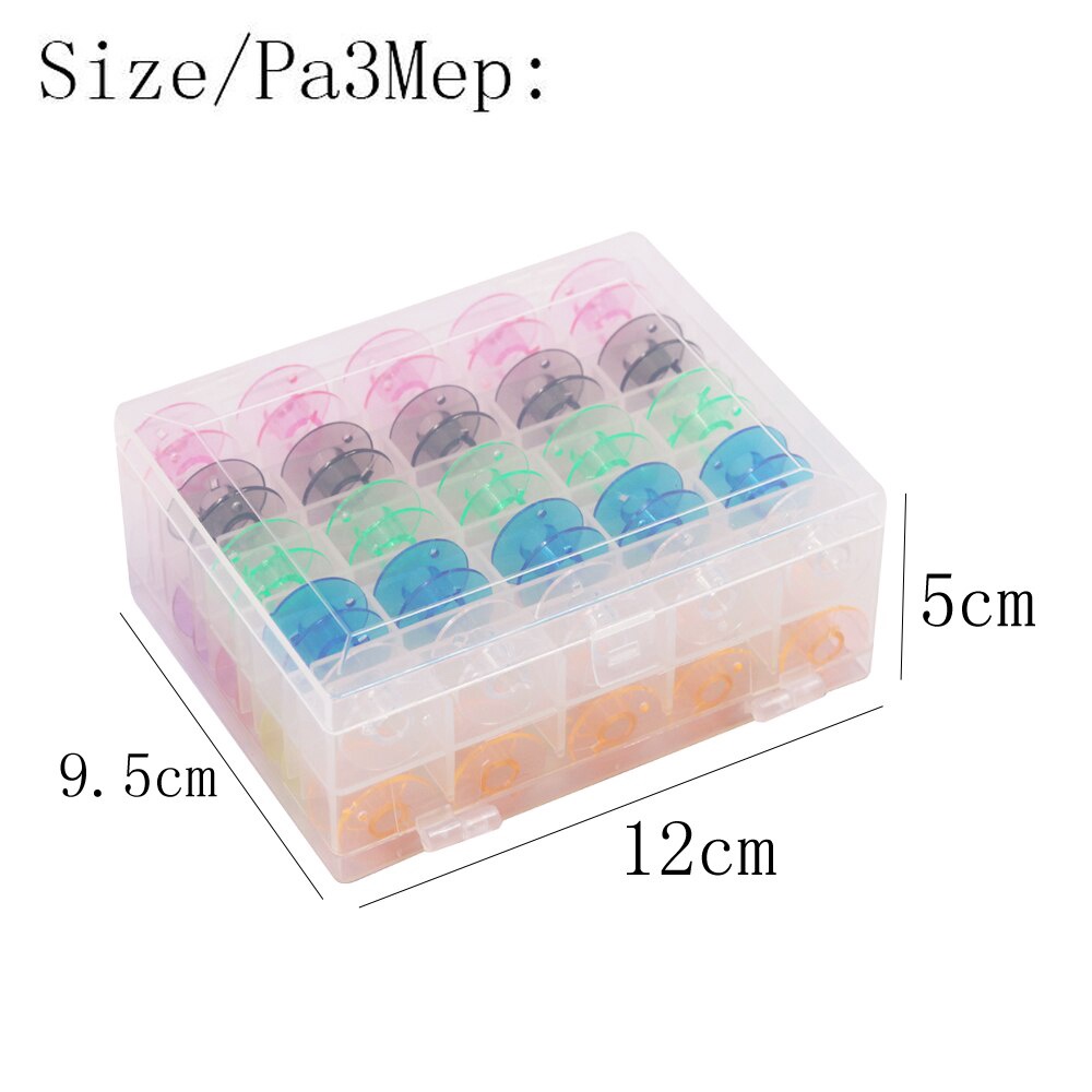 50 Pcs Set Colorful Plastic Sewing Machine Bobbins with Storage Case ...