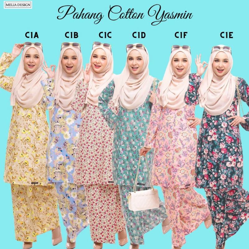Melia Design Baju Kurung Cotton Yasmin Series | Shopee Philippines