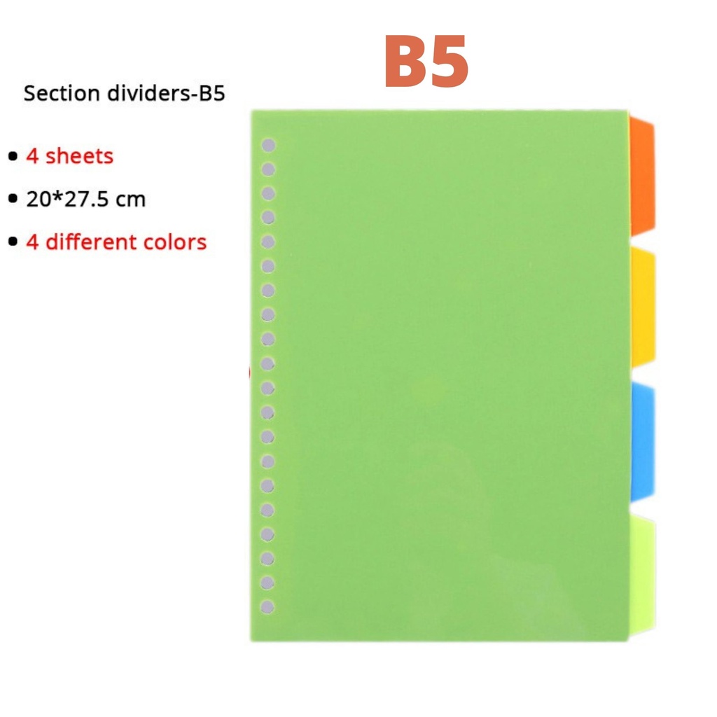 Loose Leaf Notebook A4/B5/A5 Replaceable refill planner Bullet journal ...