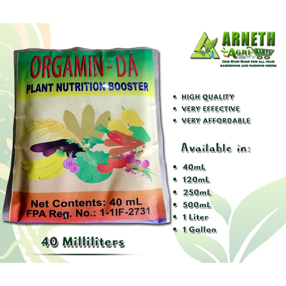ARNETH ORGAMIN-D.A. 40ML PLANT NUTRITION BOOSTER SUPER PLANT FOOD ...
