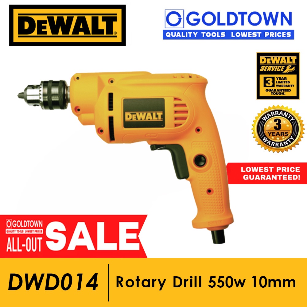 DeWalt - Rotary Drill / Hand Drill 550W 10mm (DWD014) | Shopee Philippines