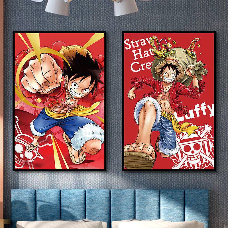 Anime One Piece canvas painting posters pictures wall art bedroom ...