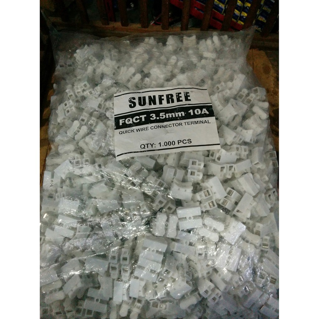 PUTIH 2 TRACK WHITE CONNECTED TERMINAL / 2 WIRE QUICK CONNECTOR ...