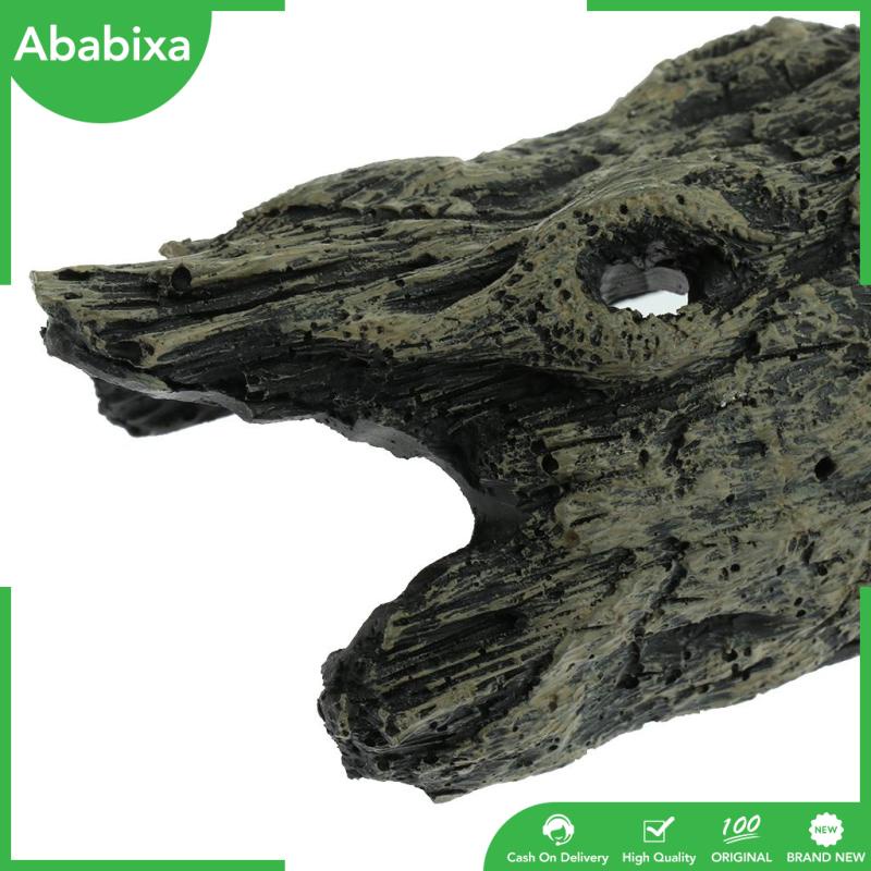 Reptile Hide Cave Decor Tree Shell Aquarium Turtle Hole Basking ...