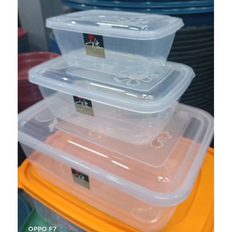 3 SIZES TRANSPARENT UNIGLOBAL FOOD STORAGE /FOOD CONTAINER/FOOD KEEPER ...
