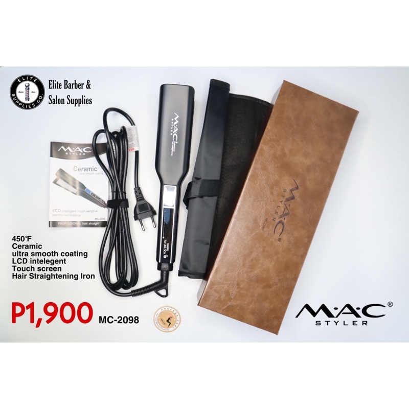 Mac Styler Hair Straightening iron MC 2098 450F - elite barber and ...