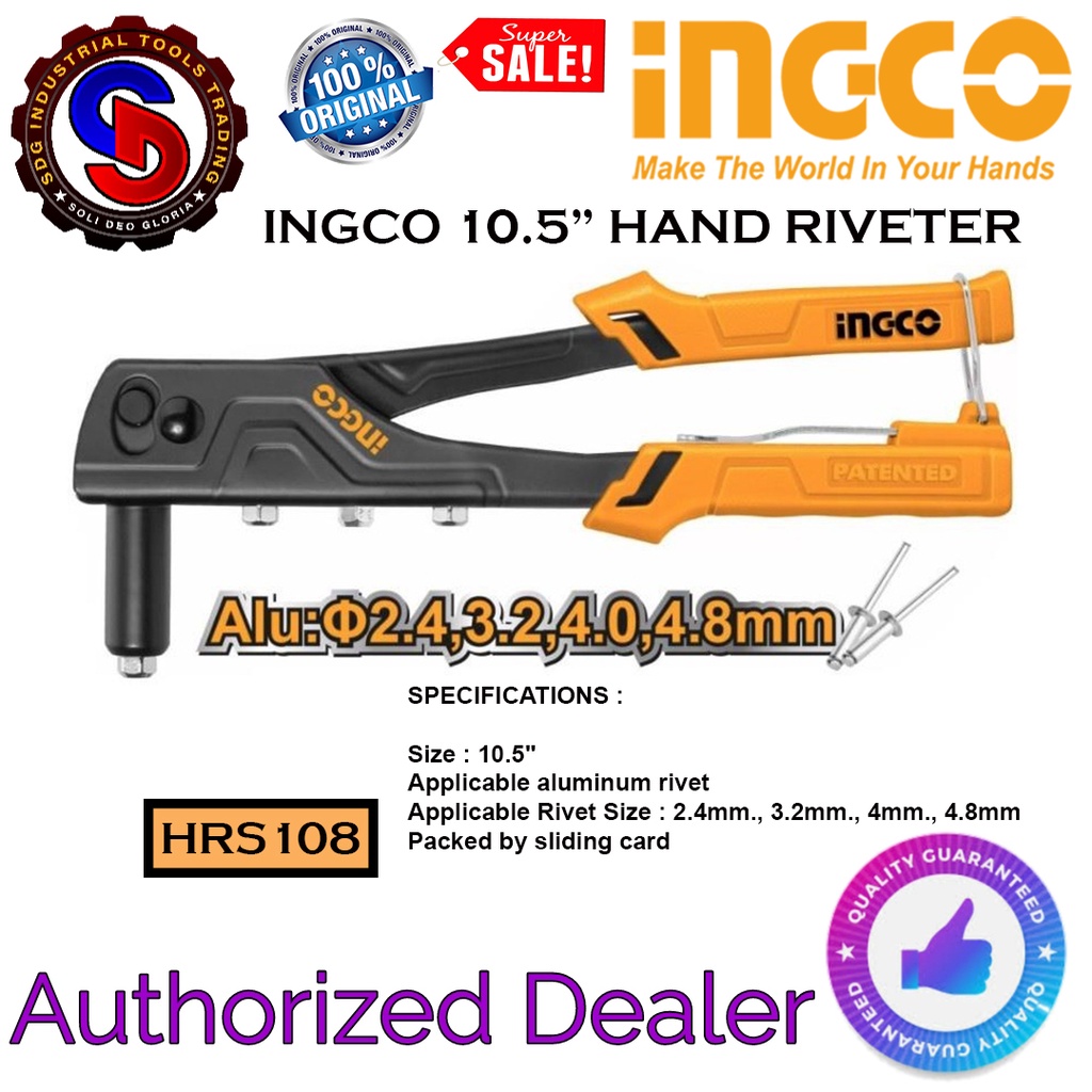 INGCO 10.5" Hand Riveter (HRS108) | Shopee Philippines