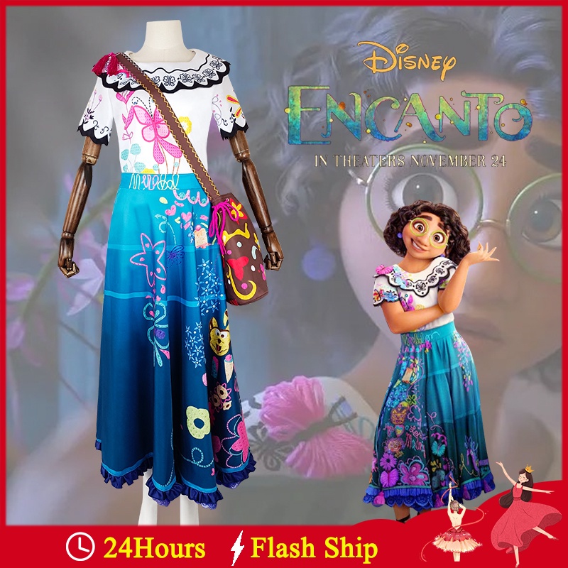 Encanto Mirabel Madrigal Costume for Adult Women Isabela Cosplay Dress ...