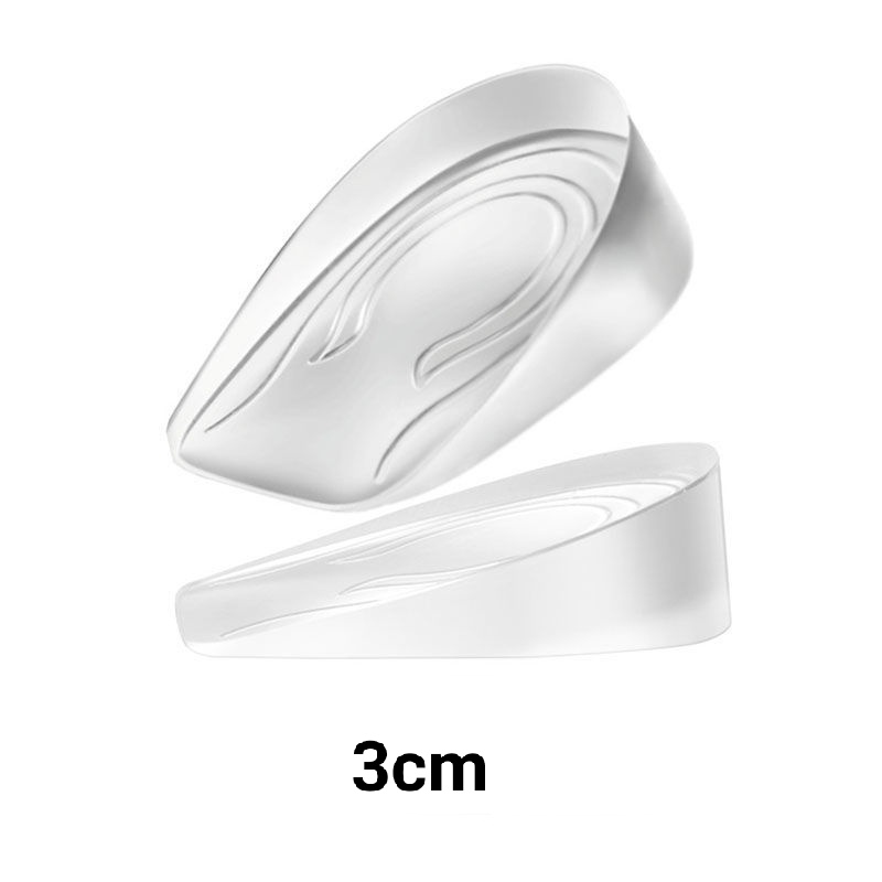 1 Pair Transparency Silicone Height Increase Shoe Insole Half Heel Pads ...
