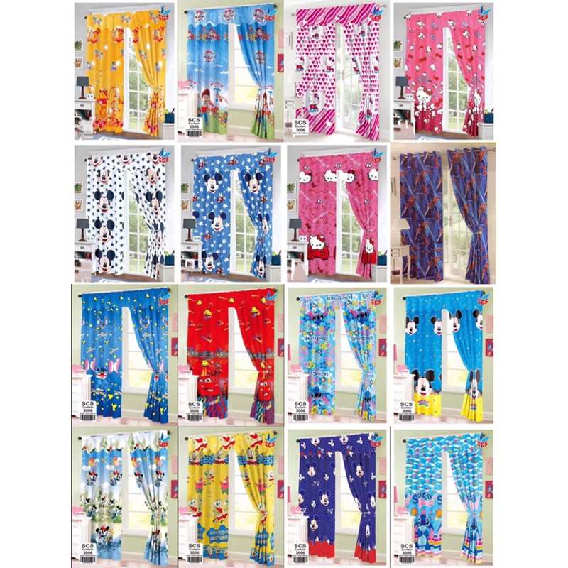 Character curtain No Ring(1pcs)/100X210CM | Shopee Philippines