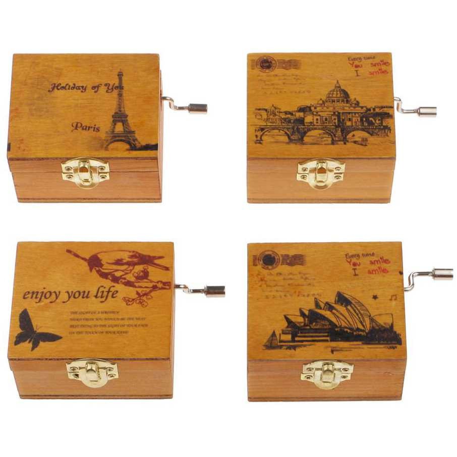 Classic Vintage Wooden Music Box | Shopee Philippines