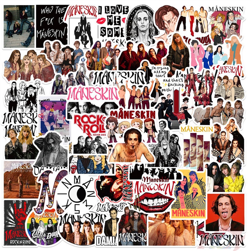 Maneskin Series 02 - Eurovision Italian Rock Band Stickers 50Pcs/Set ...