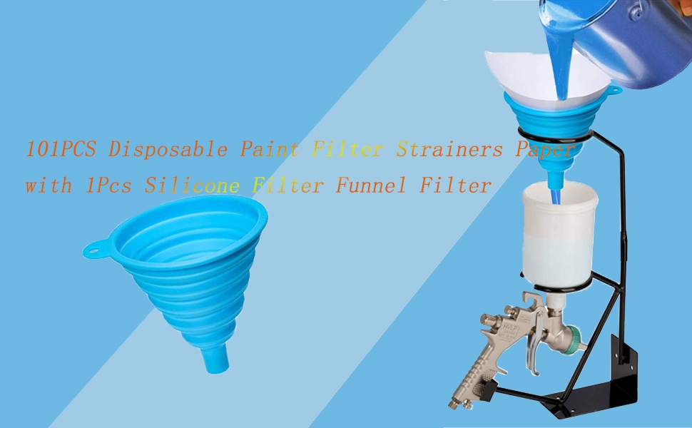 100 Mesh Conical Nylon Mesh Micron Paper Paint Strainer Filter Silicone ...