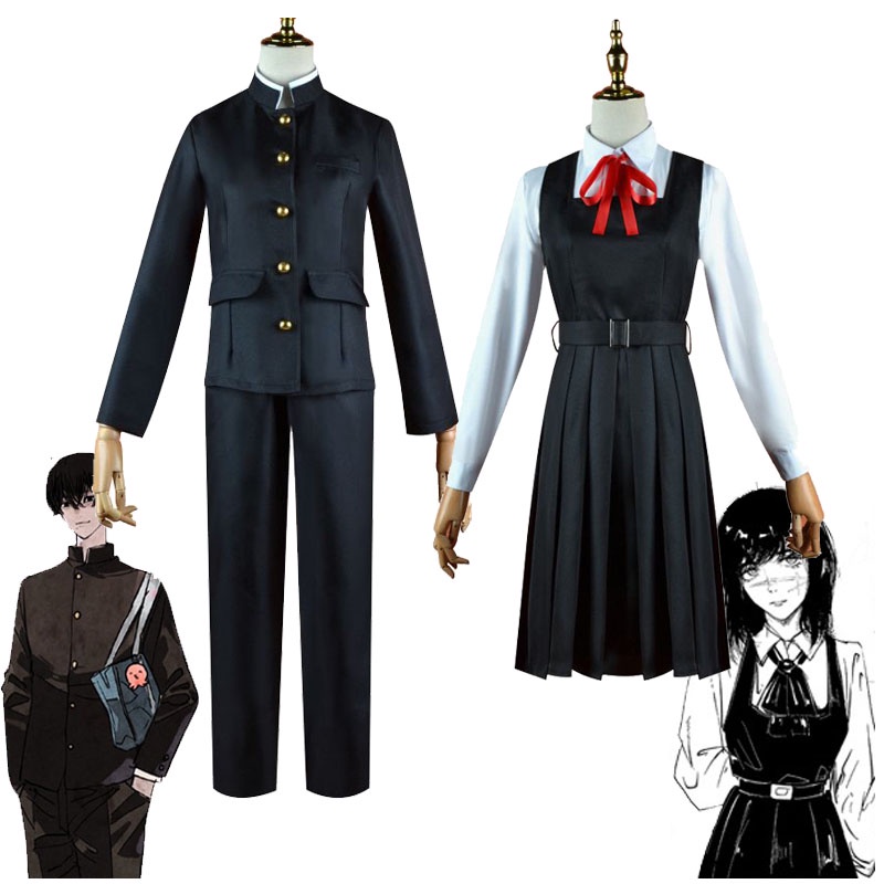 Anime Chainsaw Man Mitaka Asa Cosplay Dress Yoshida Hirofumi Uniform ...