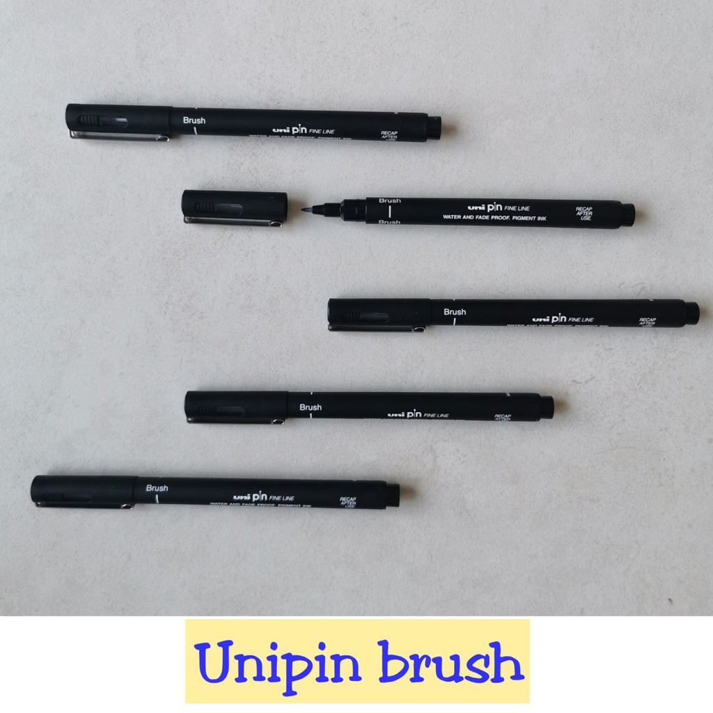 Unipin Uni pin Fine Line Drawing Pen BLACK- Water and Fade Proof ...