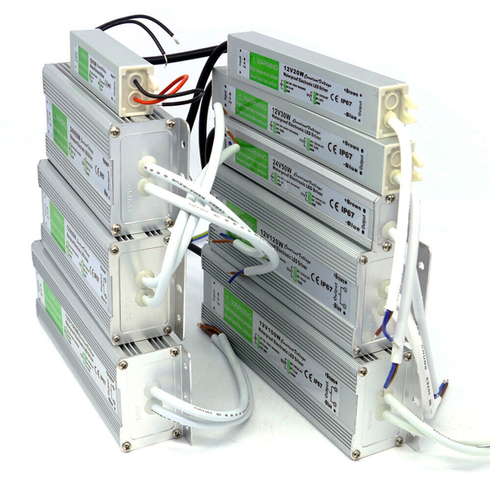 Waterproof IP67 Power Supply AC90-250V to DC12V 10-50W LED Driver ...