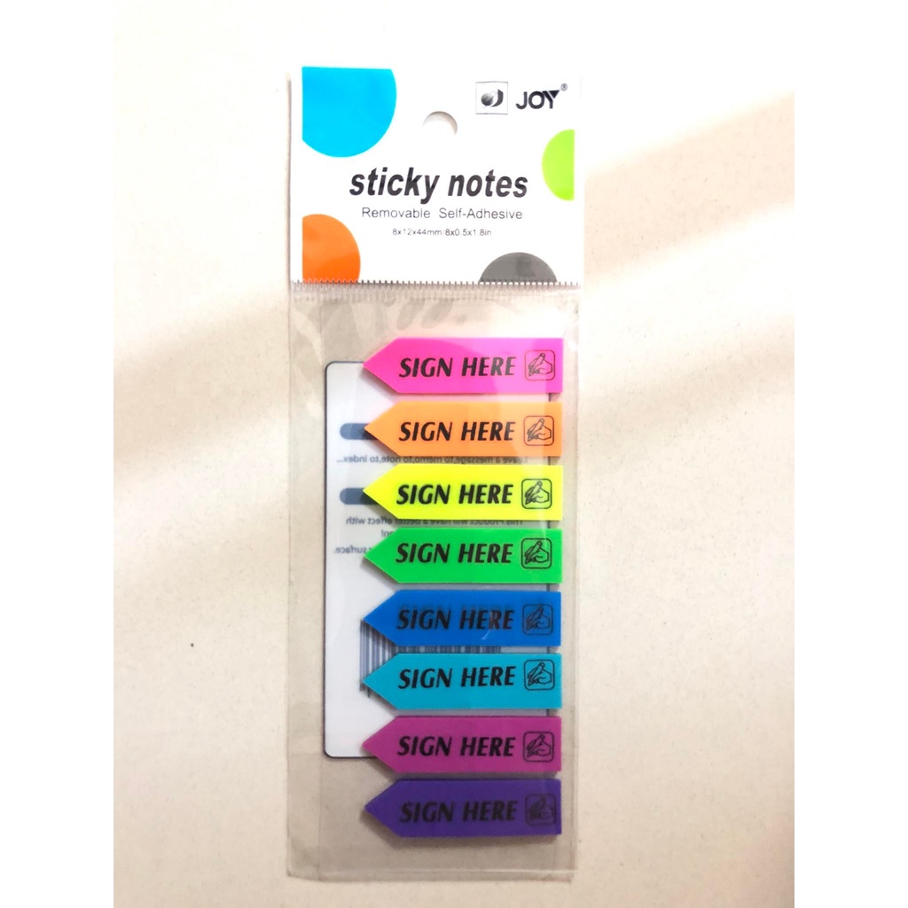 Joy Sticky Notes Arrow Sign Here | Shopee Philippines