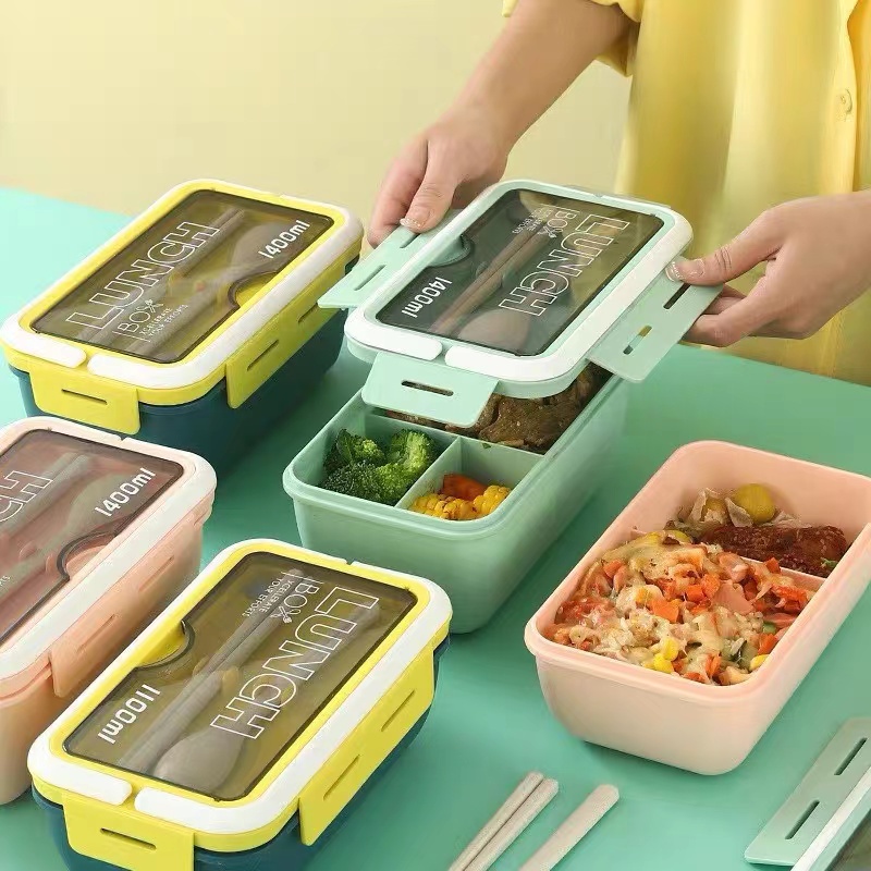 luckyu wheat straw lunch box can be microwaved to separate fitness ...