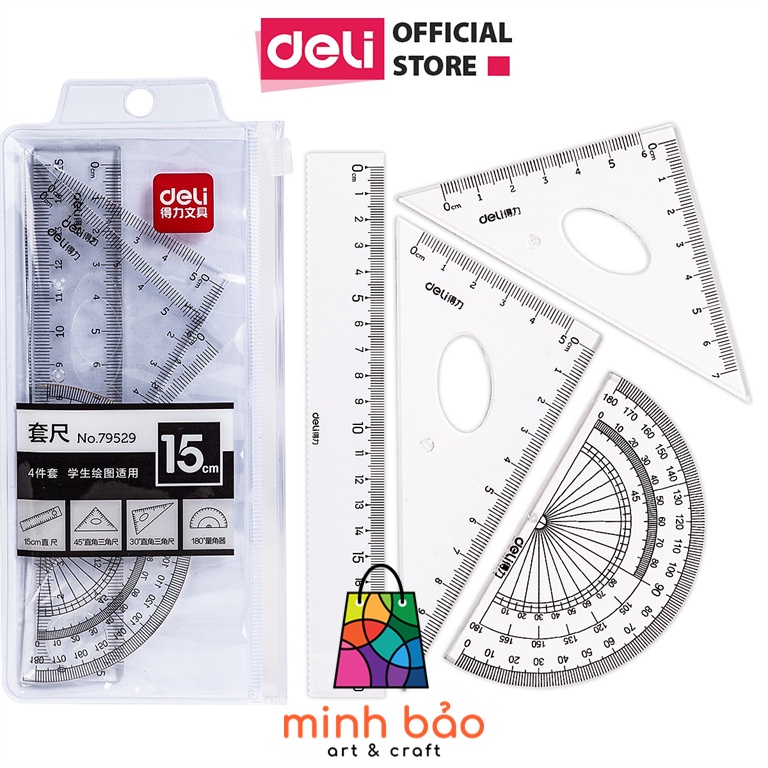 Ruler Set, Degree Ruler, Student EKE - Learning Kit 4 - 79529 | Shopee ...