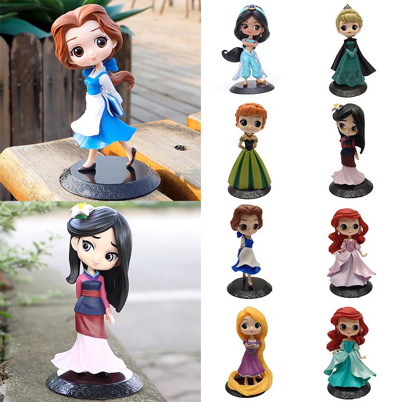 Dazzling Disney Princess Action Figures Toys Anna Elsa Ariel Rapunzel ...