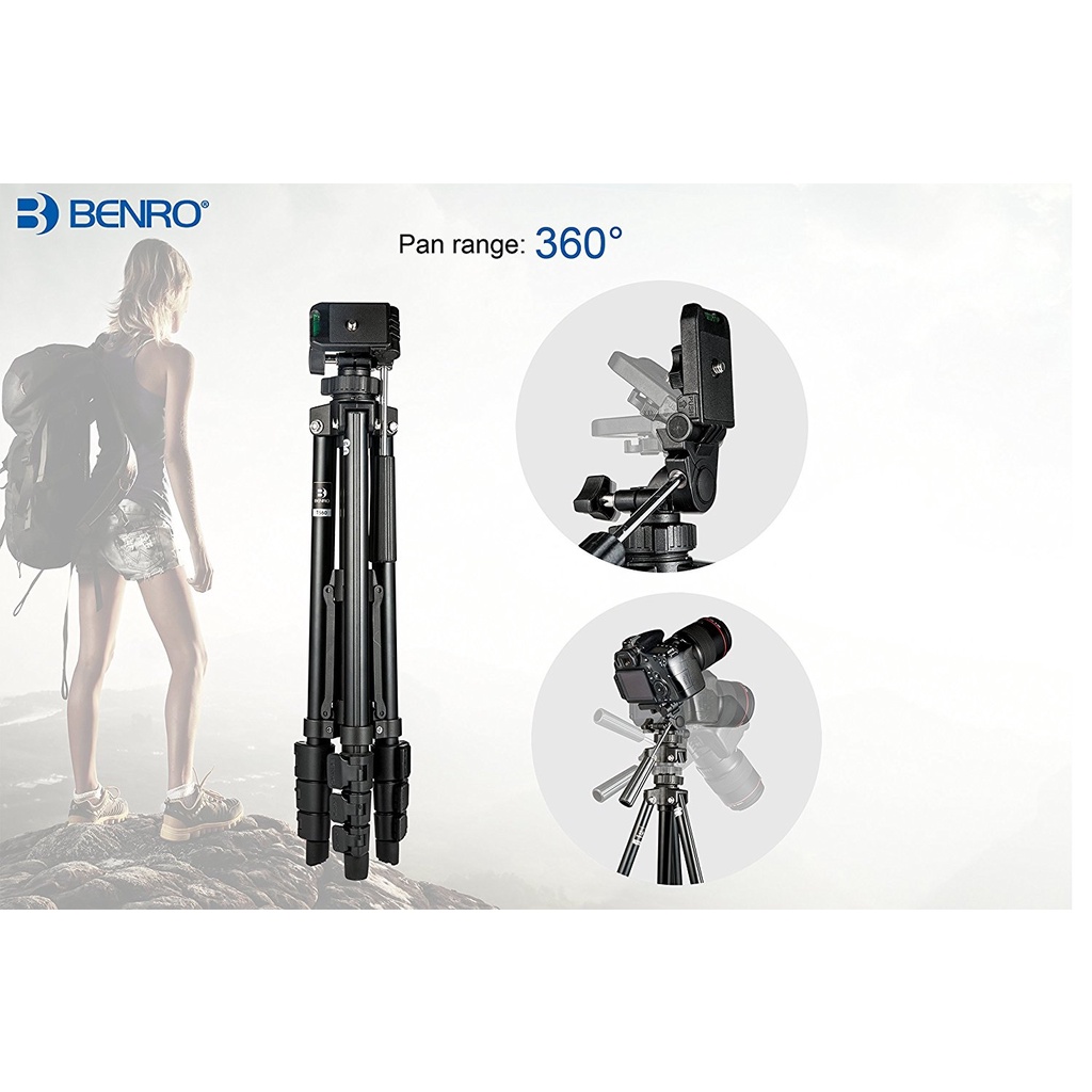 Genuine Benro T560 camera Tripod (free genuine sheepskin) | Shopee ...