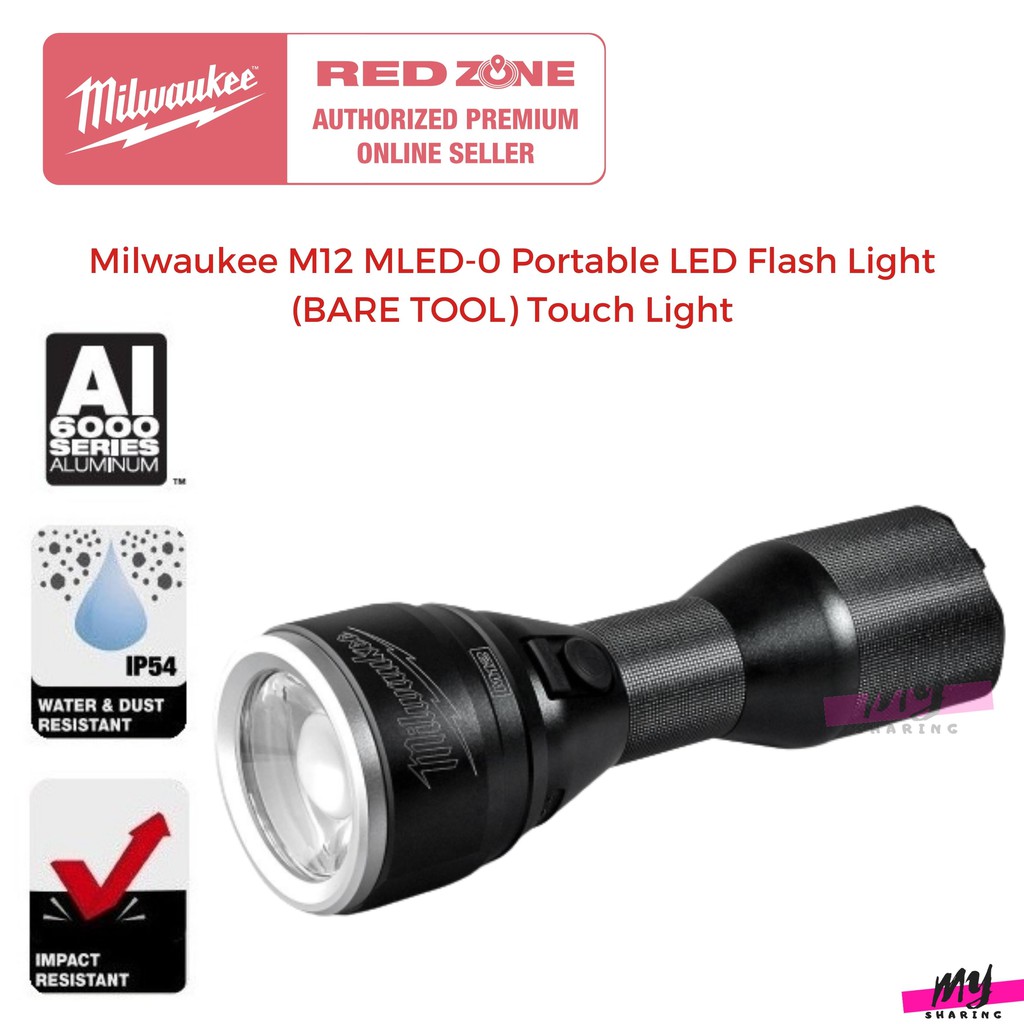 Milwaukee M12 MLED-0 Portable LED Flash Light (BARE TOOL) Touch Light ...