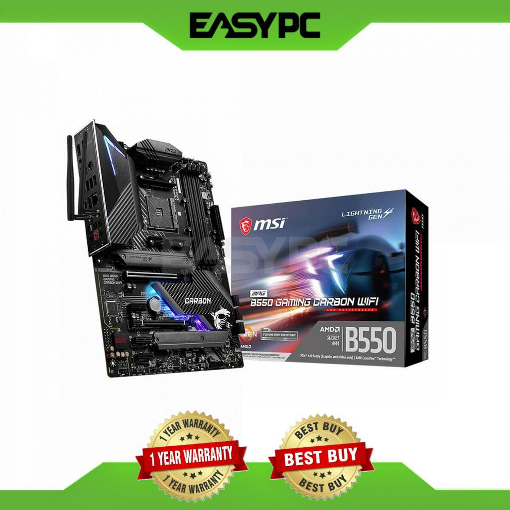 MSI MPG B550 Gaming Carbon Wifi Socket Am4 Ddr4 Motherboard | Shopee ...