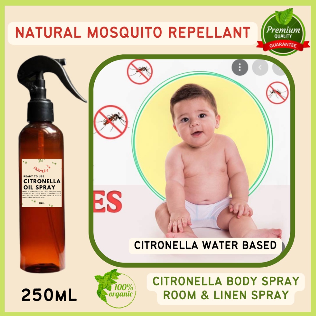 Farmers Hub Citronella Spray 250mL / DEET- FREE Mosquito Repellant ...