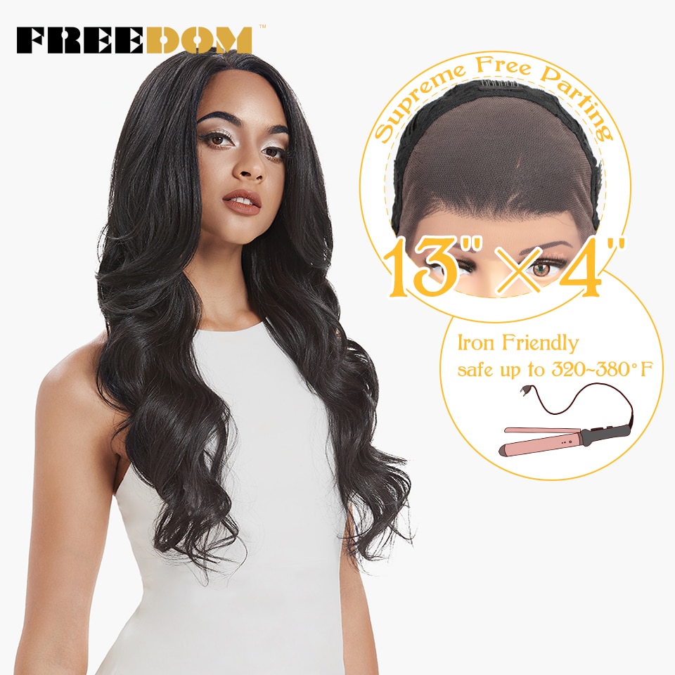 Freedom Body Wave Free Parting Synthetic Lace Front Wigs Blond For ...