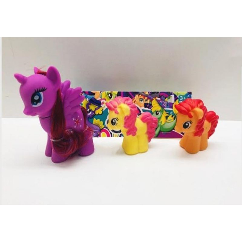 3 in 1 Little Pony Squishy Rubberized Kids Collection Toys Gift Ideas ...