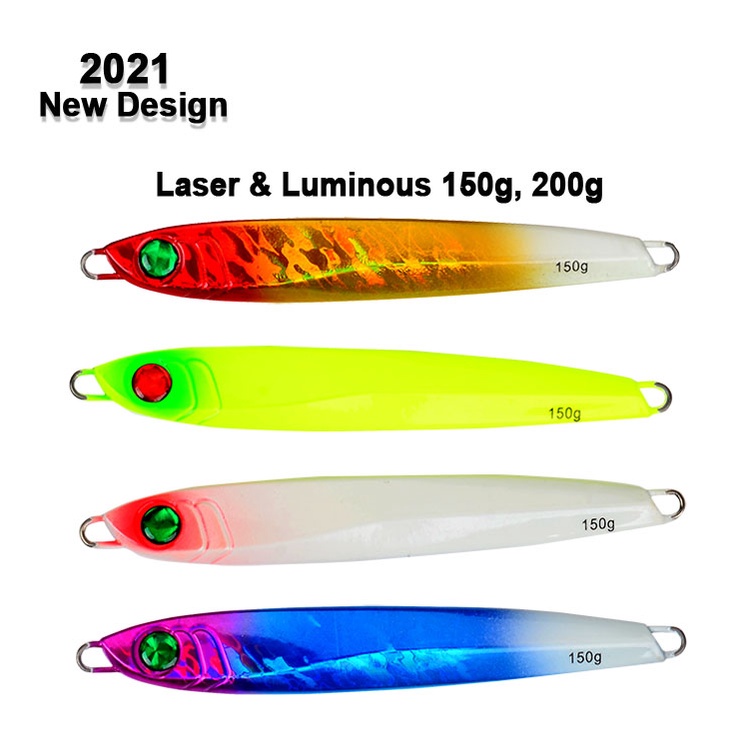 TL Metal Jig Luminous Bait 150g200g Sinking Artificial Fish Lure pesca ...