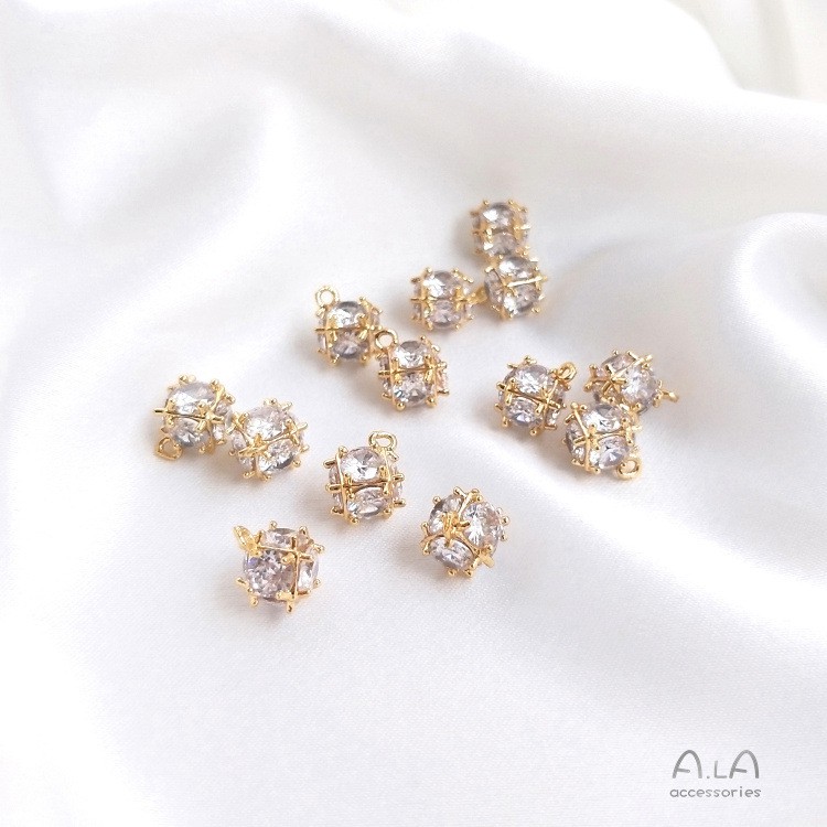 diy゜14K gold 「1pcs」Inlaid zircon pendant diy | Shopee Philippines