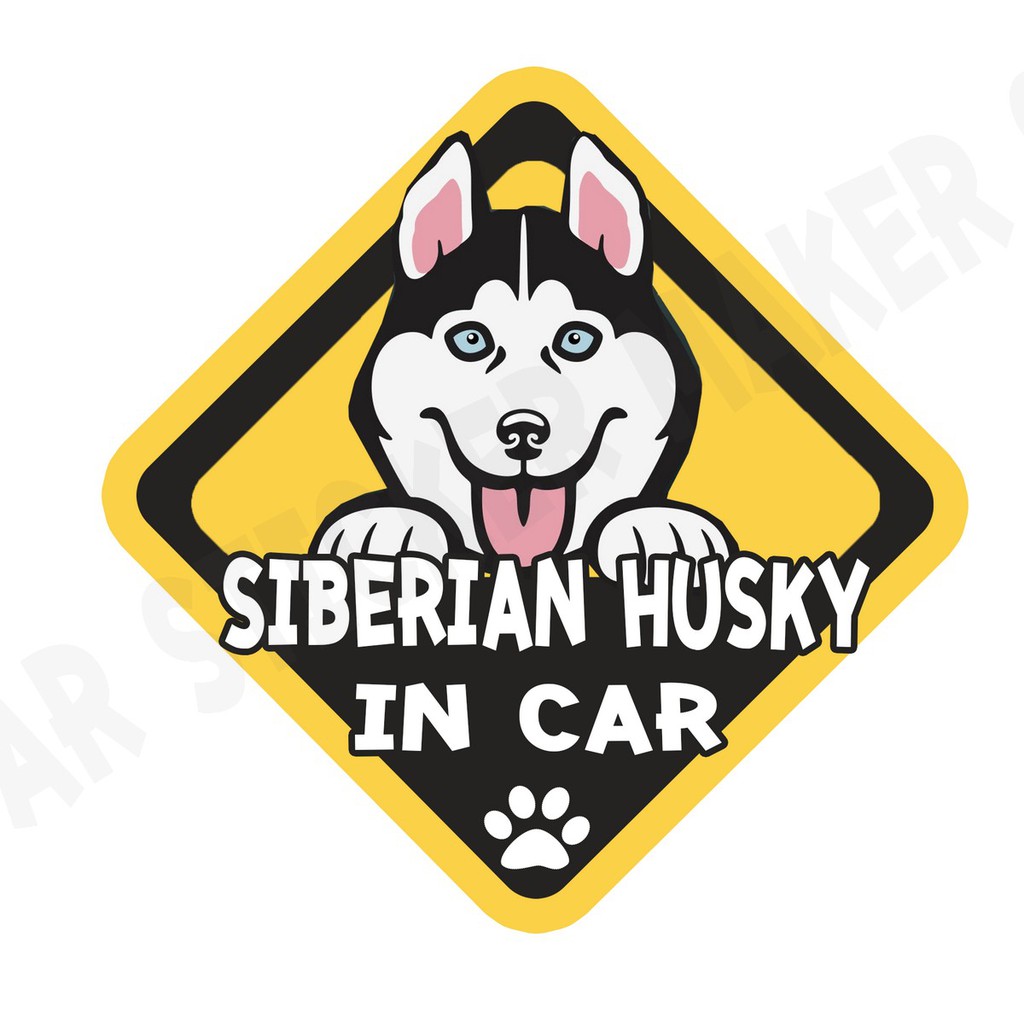 Car sticker Car stickers dog sticker DGA189 Siberian Husky dog | Shopee ...