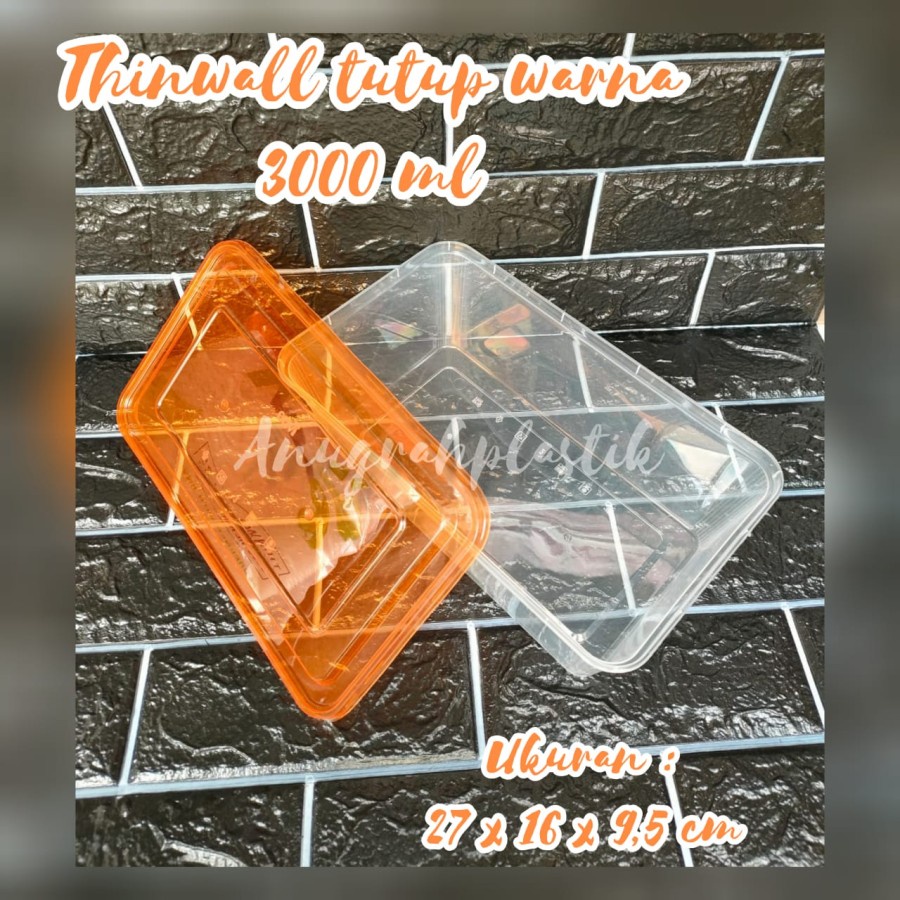 Thinwall RECT 3000 ml ENVI Transparent Lid PER 10 PCS | Shopee Philippines