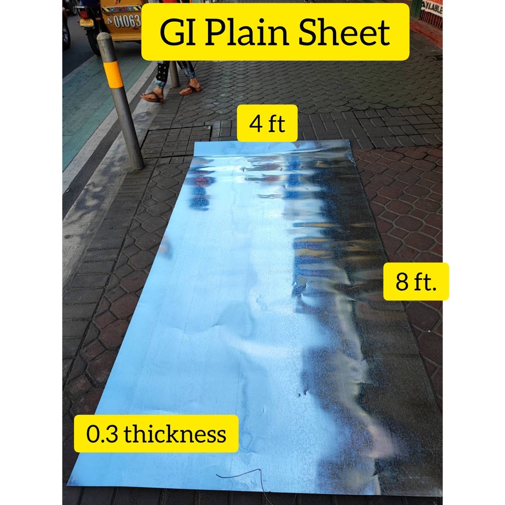 GI Plain Sheet Liso 3 Ft X 8 Ft And 4 Ft X 8 Ft 0 3 Thickness Shopee
