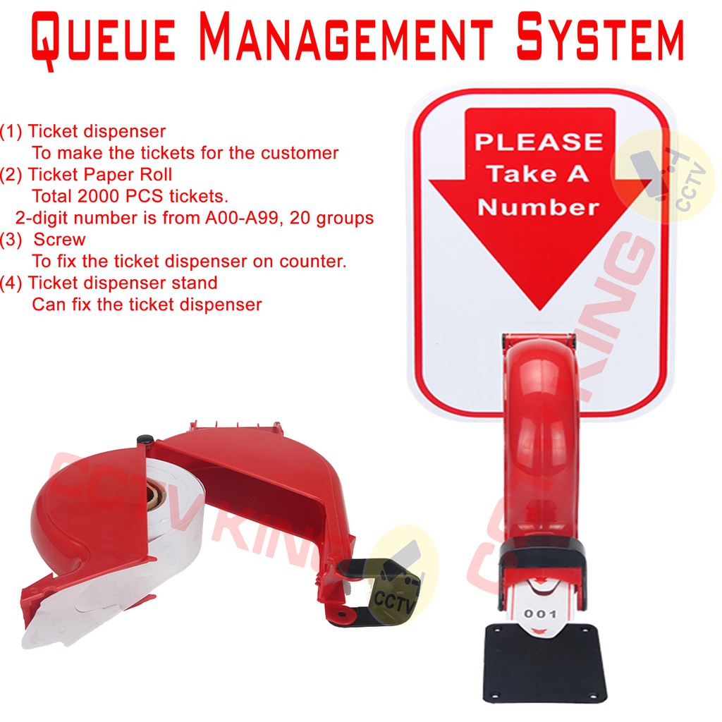 Queueing Machine System Queue Ticket Dispenser Waiting Number Management | Shopee Philippines