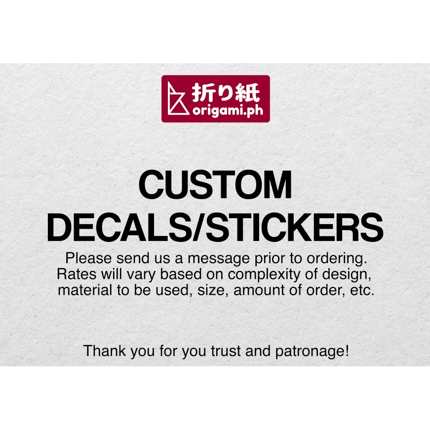 Custom Decals and/or Stickers | Shopee Philippines