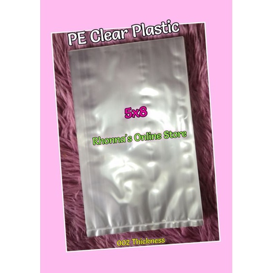 PE Clear Plastic 5x8 size 100pcs ( Makapal ) | Shopee Philippines