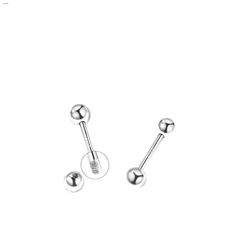 999 sterling silver screw twist piercing ear studs female ear bone stud ...