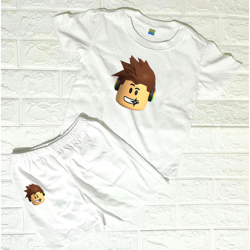ROBLOX Head Kids Terno Shirt w/ Short | Shopee Philippines