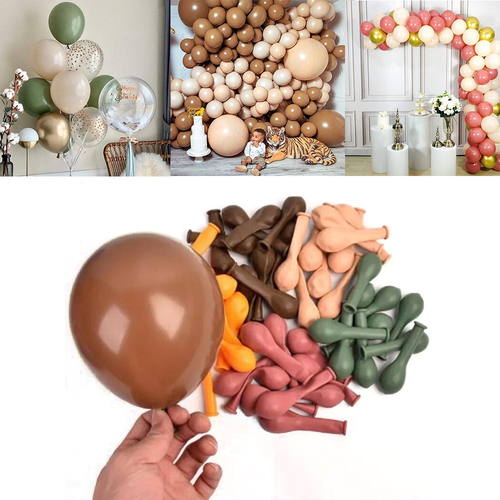 50pcs 5 inch Retro Color Balloons Retro Color Vintage Matte Latex ...