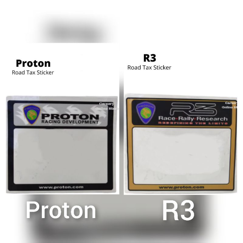 RTC300 Road Tax Sticker come with Transparent Plastic proton,R3 ...