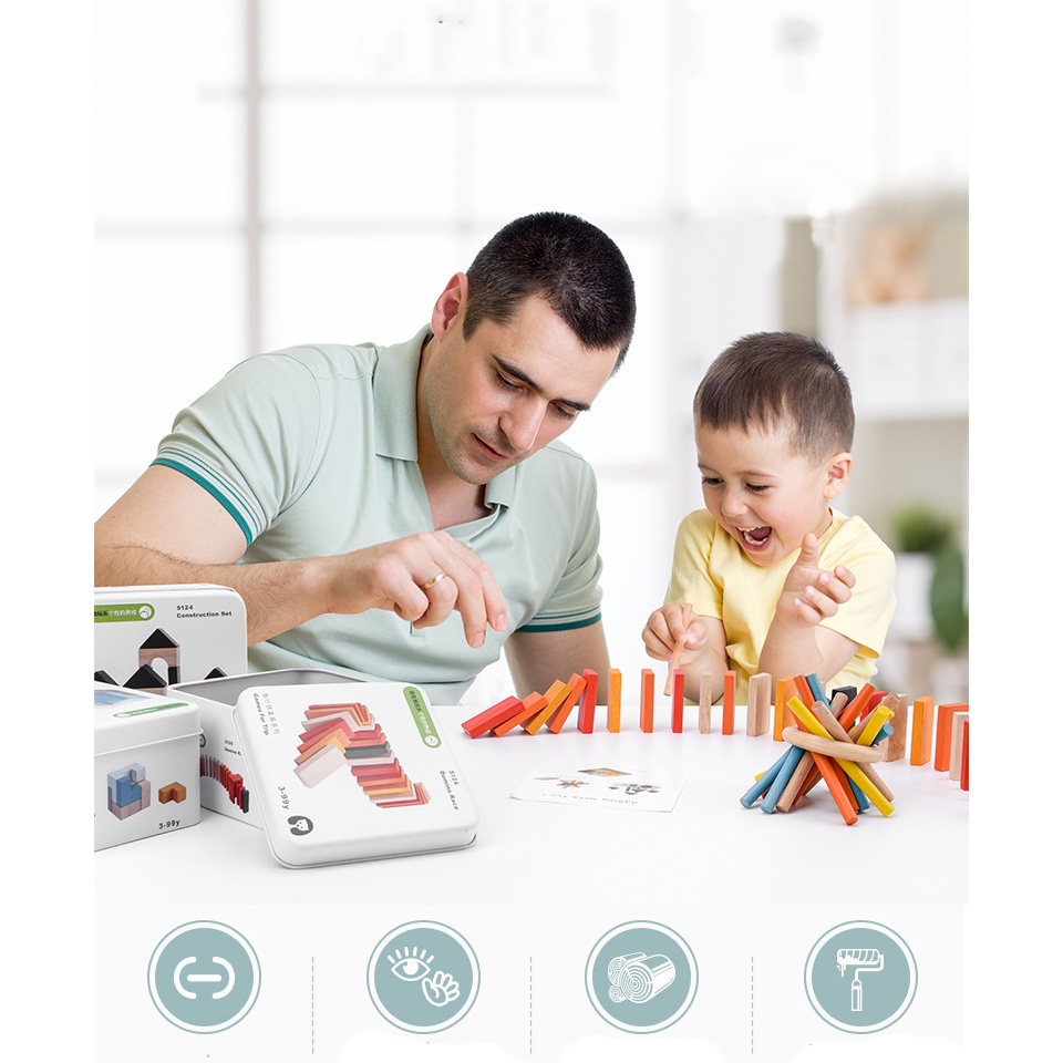 Wooden Puzzle Jigsaw Developmental Building Blocks Toys Set Of Various ...