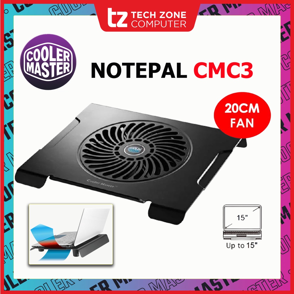 Cooler Master NotePal C3 CMC3 Notebook Laptop Cooler with 200mm Fan UP ...