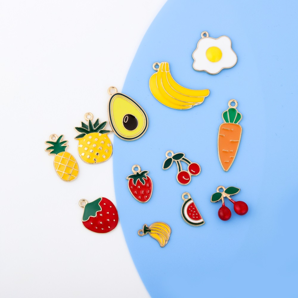St.Kunkka Alloy Pendant Bracelet Keychain Fruit Fashion Jewelry Diy ...