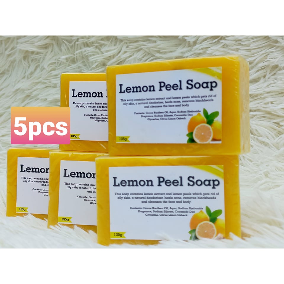Lemon Peel Soap 135g. 5pcs per pack | Shopee Philippines