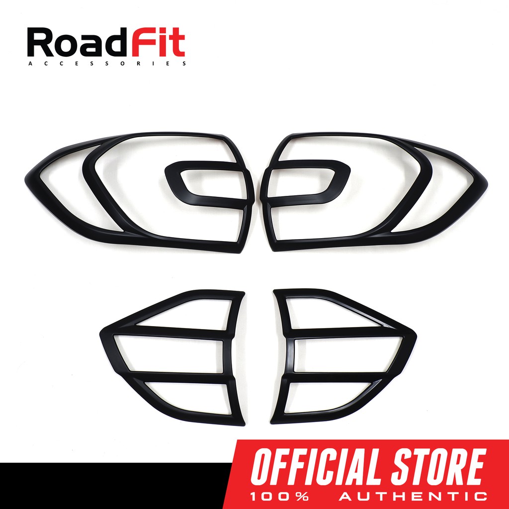 Roadfit Ford Everest 2015 Matte Black Tail Lamp/Tail Light Garnish ...