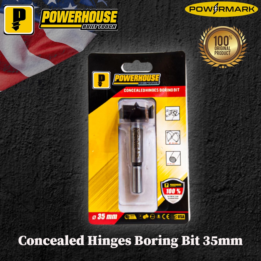 POWERHOUSE Concealed Hinges Boring Bit 35mm [POWERHOUSE | PAC] | Shopee ...