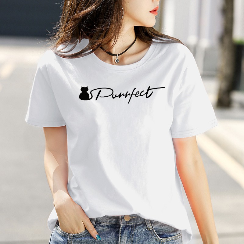 ATS #1630 NEW KOREAN FASHION ROUND NECK PATTERN T-SIRTS FOR WOMEN ...